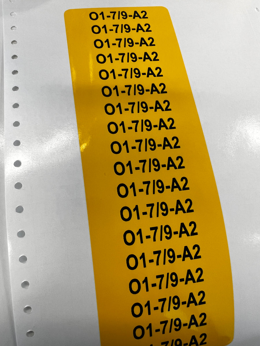 Vinyl label for Telco 250mmx50mm Yellow – Wiremarkers™ Australia