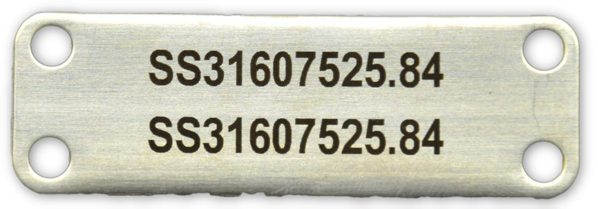 Plate Stainless Steel 75mm x 25mm x 0.9mm 4 holes Unmarked ...