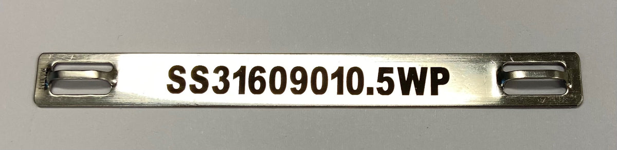 Stainless Steel cable tag printed 90 x 10 x .5mm thick 7.9mm slot (Pro ...