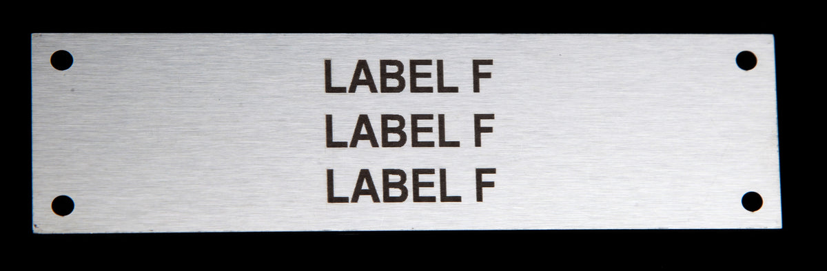 Stainless Steel label 125mm x 36mm x 1.5mm 4 holes TYPE F – Wiremarkers ...