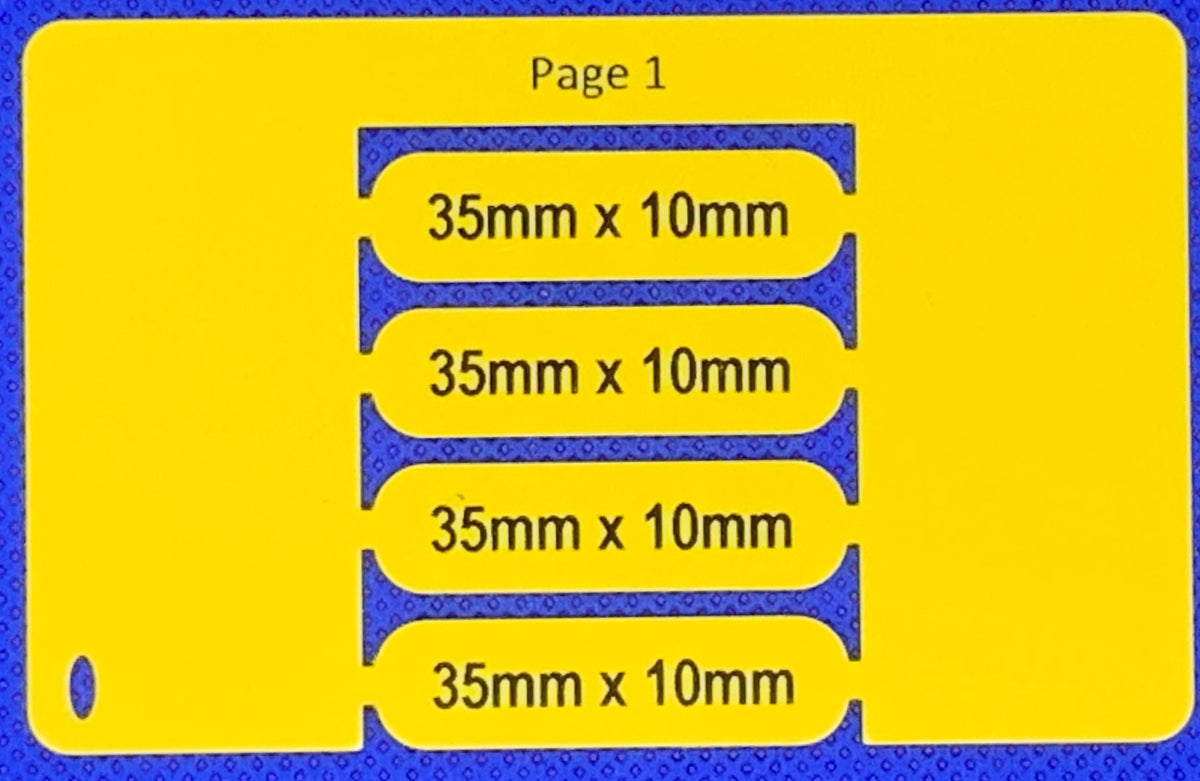 Cable Tag 35 x 10 PVC unslotted Yellow, Printed – Wiremarkers™ Australia