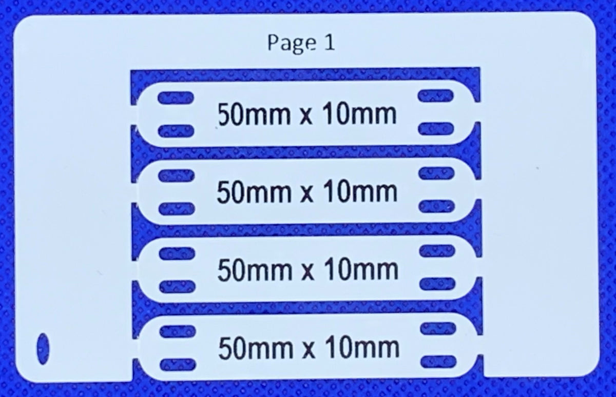Cable Tag 50 x 10 PVC Slotted White, Printed – Wiremarkers™ Australia