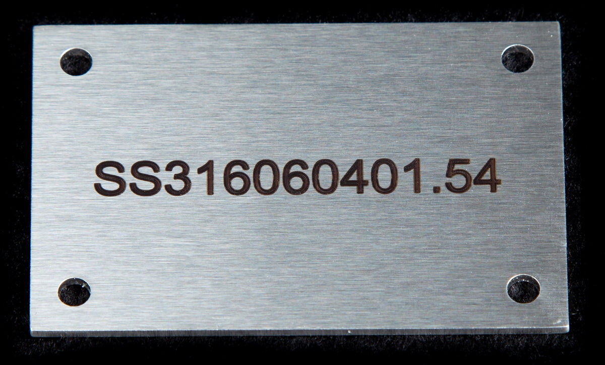 Stainless Steel label 60mm x 40mm x 1.5mm 4 holes UNPRINTED ...